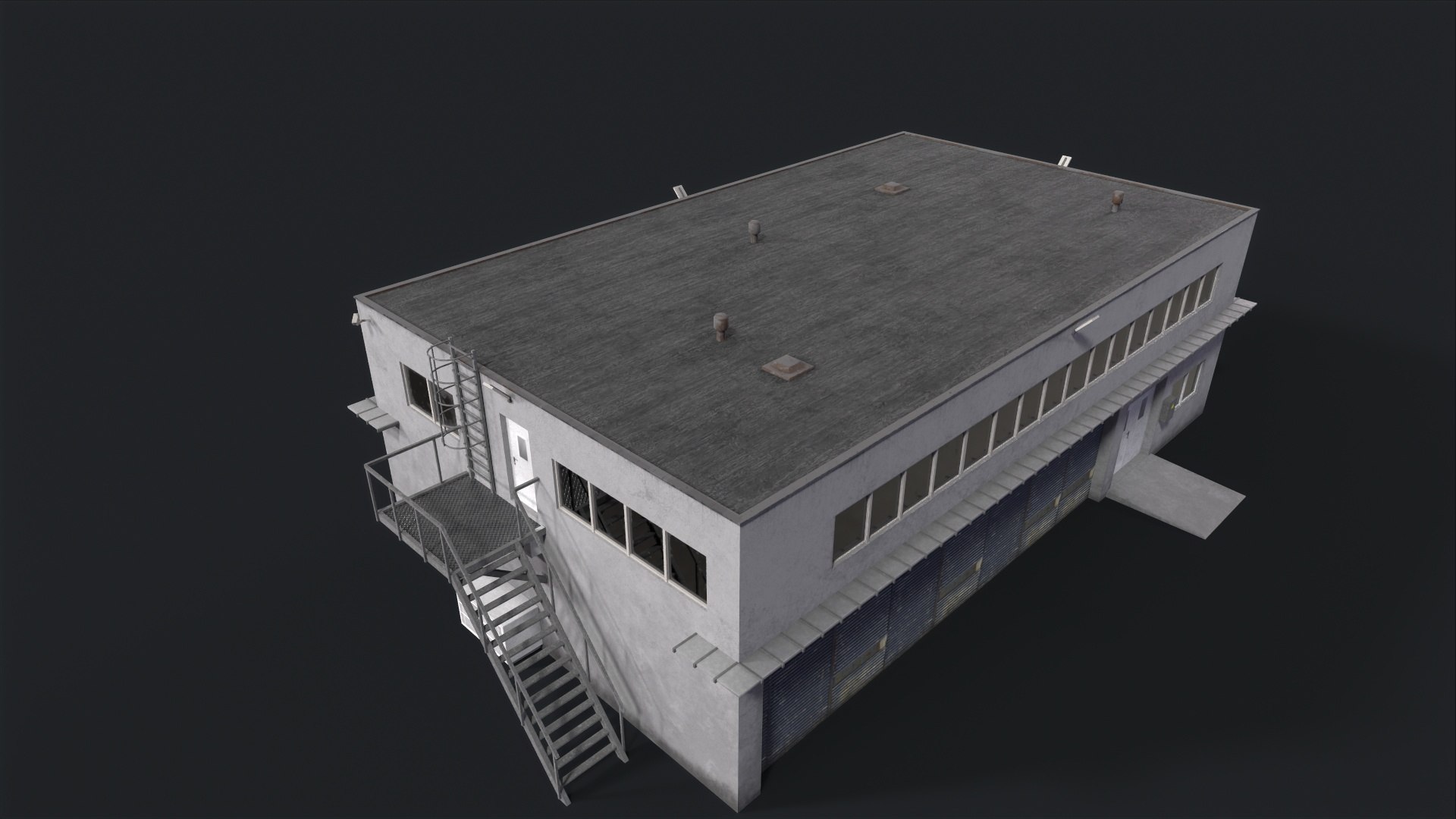 Warehouse Building Low-poly 3D Model 3D Model - TurboSquid 2207514