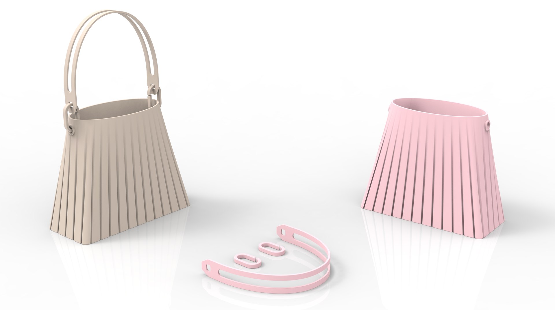 3D NANO PLEATED HANDBAG - NEW COLLECTION FOR PRINTING Model ...