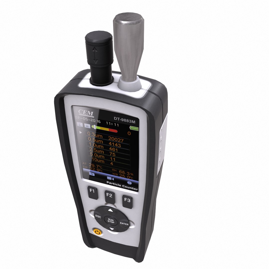 3D Air Particle Counter With Multiple Gas Detector Low Poly ...