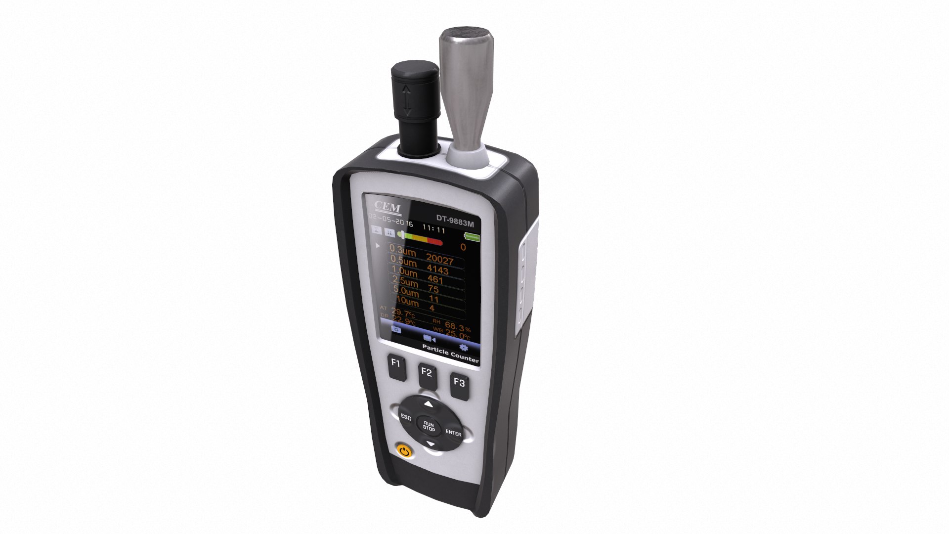 3D Air Particle Counter With Multiple Gas Detector Low Poly ...