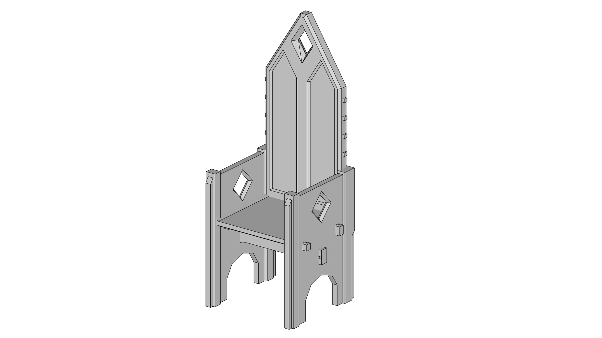 Medieval Chair 3D Model - TurboSquid 2320095