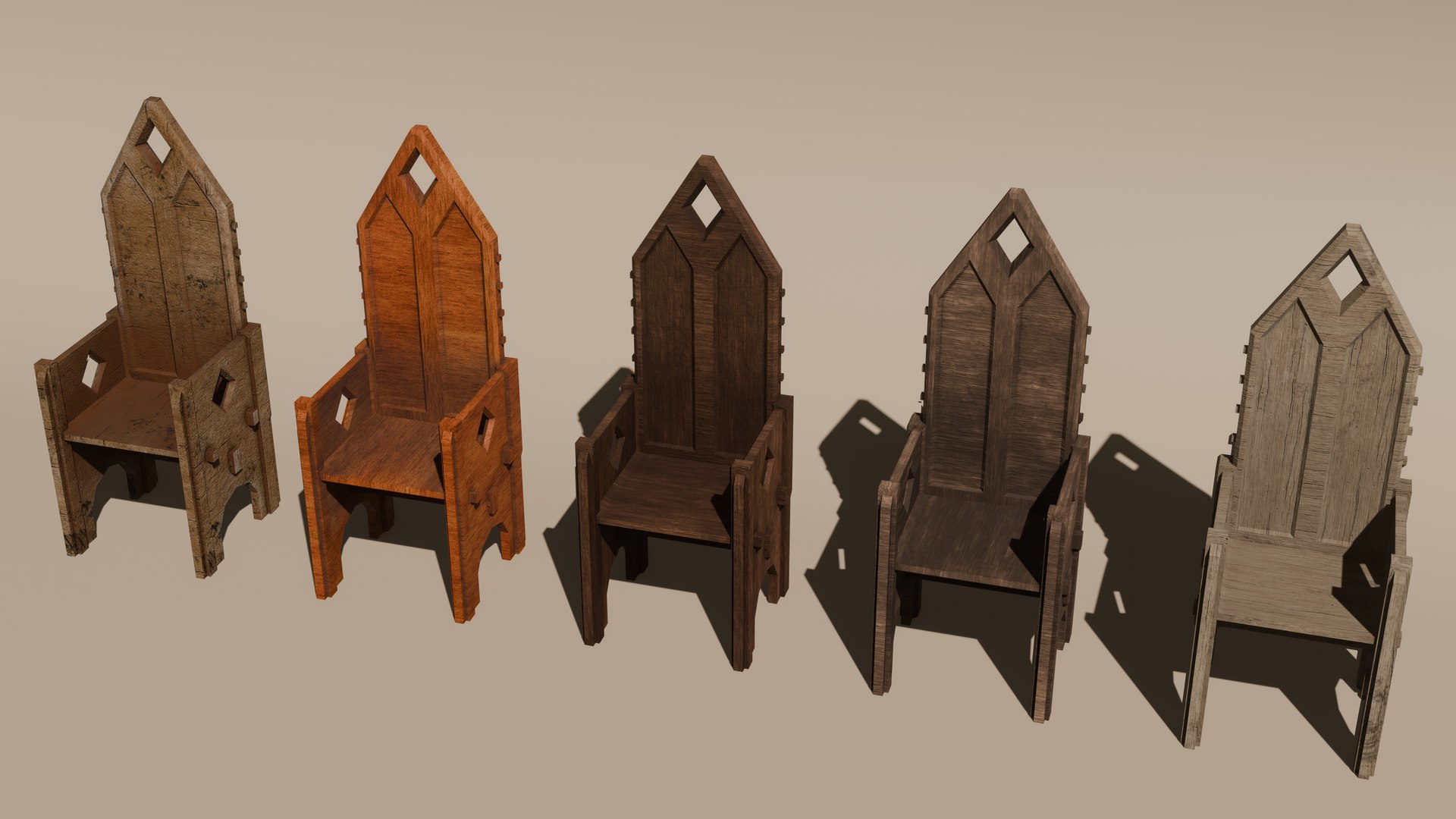 Medieval Chair 3D Model - TurboSquid 2320095