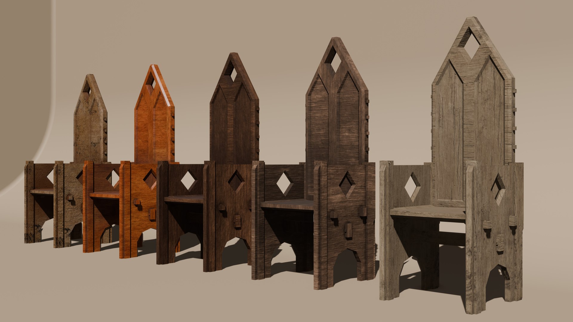 Medieval Chair 3D Model - TurboSquid 2320095