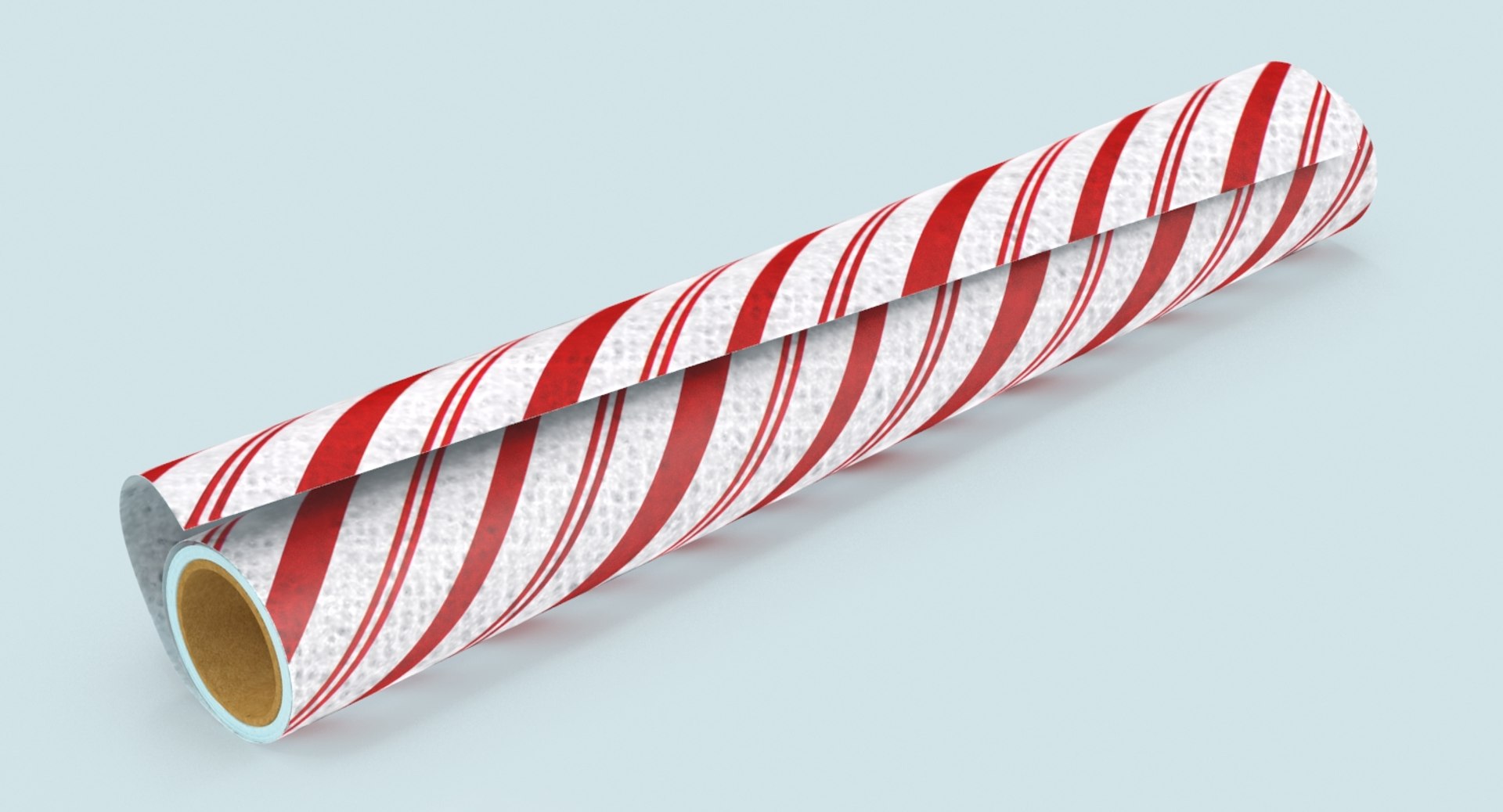 3d wrapping paper rolls red