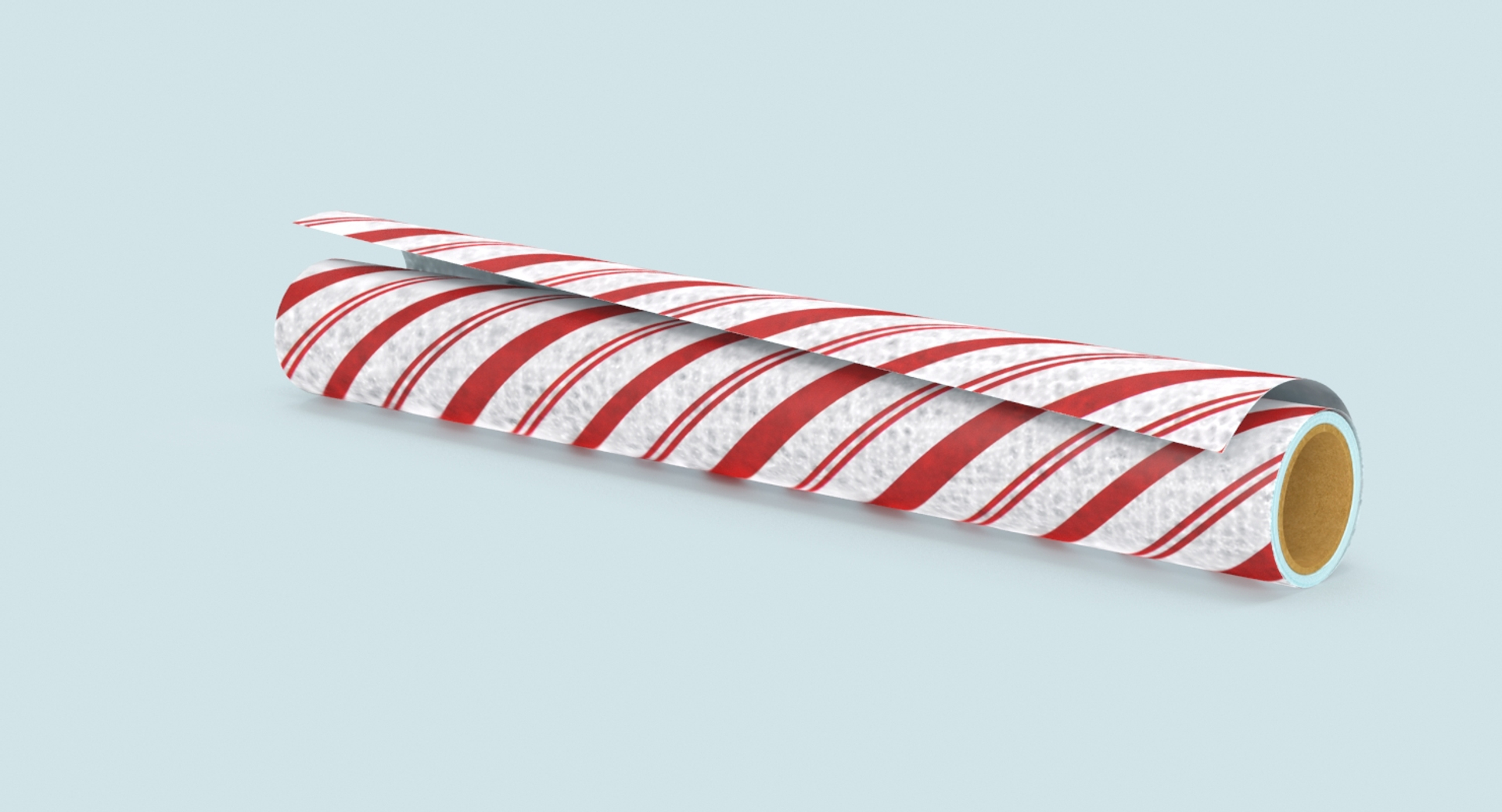 3d wrapping paper rolls red