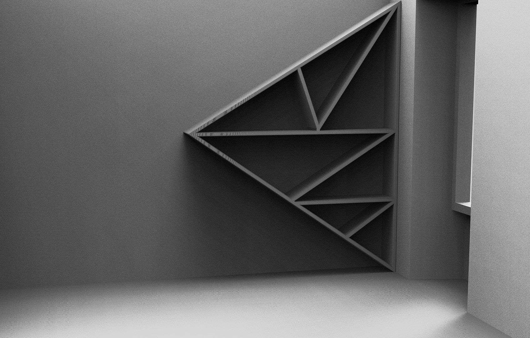 3D Triangular Wall Shelf - TurboSquid 1640514