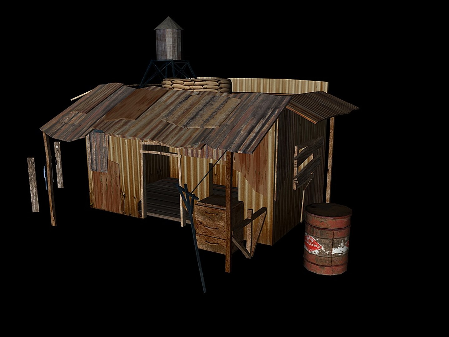 c4d shanty shack