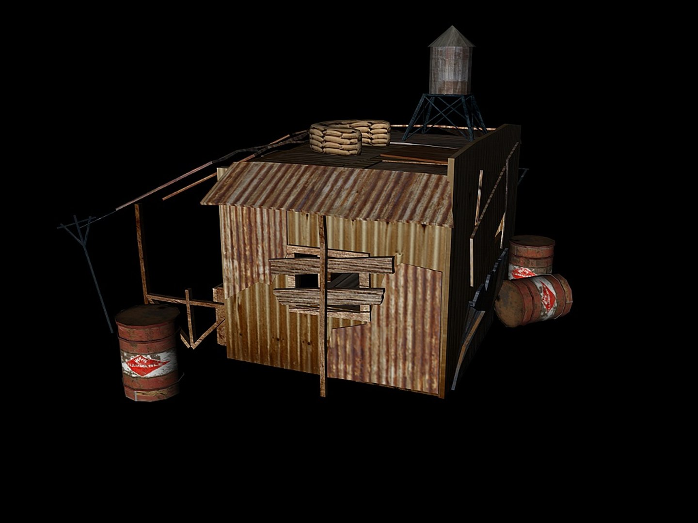 c4d shanty shack