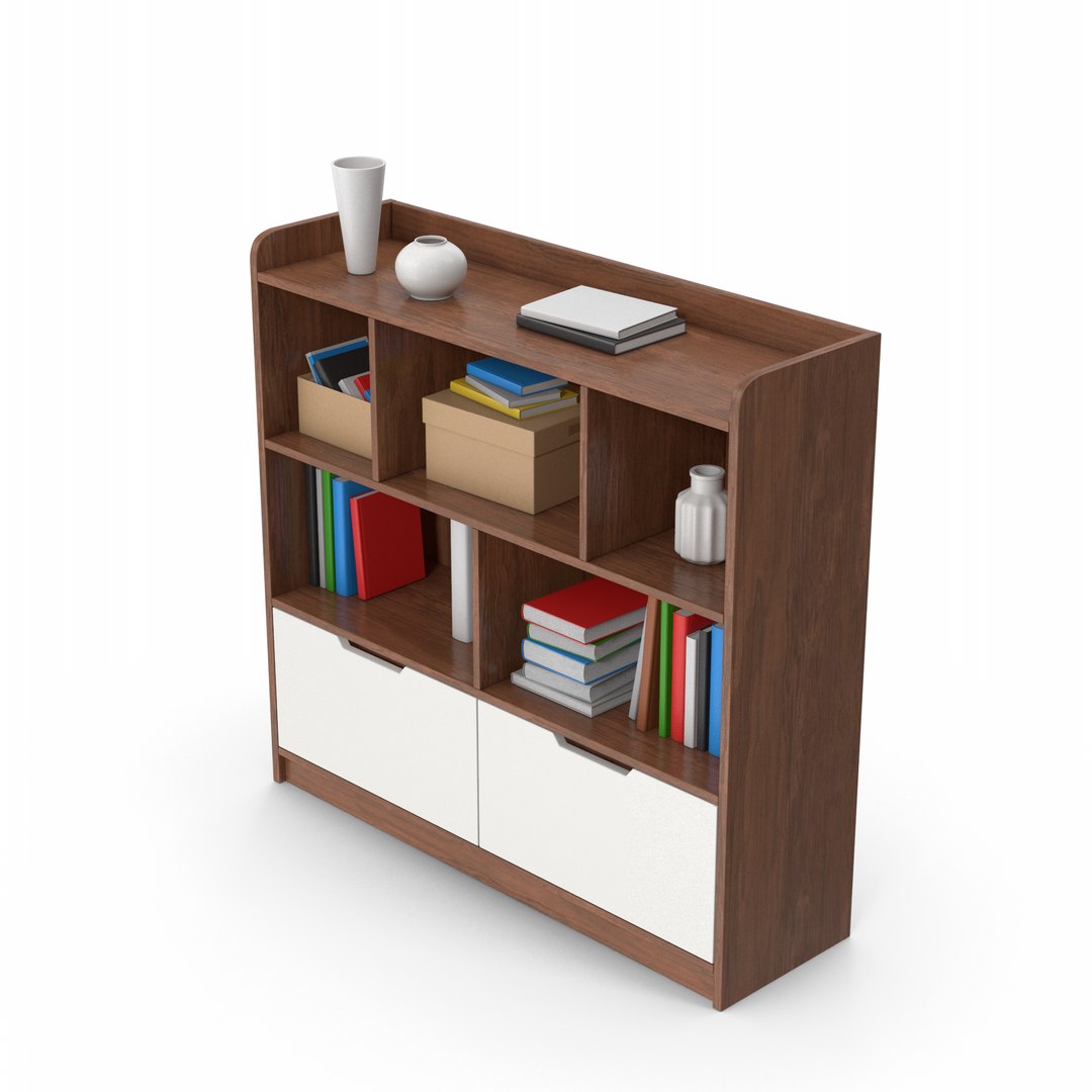 3D Bookshelf Set - TurboSquid 2206833