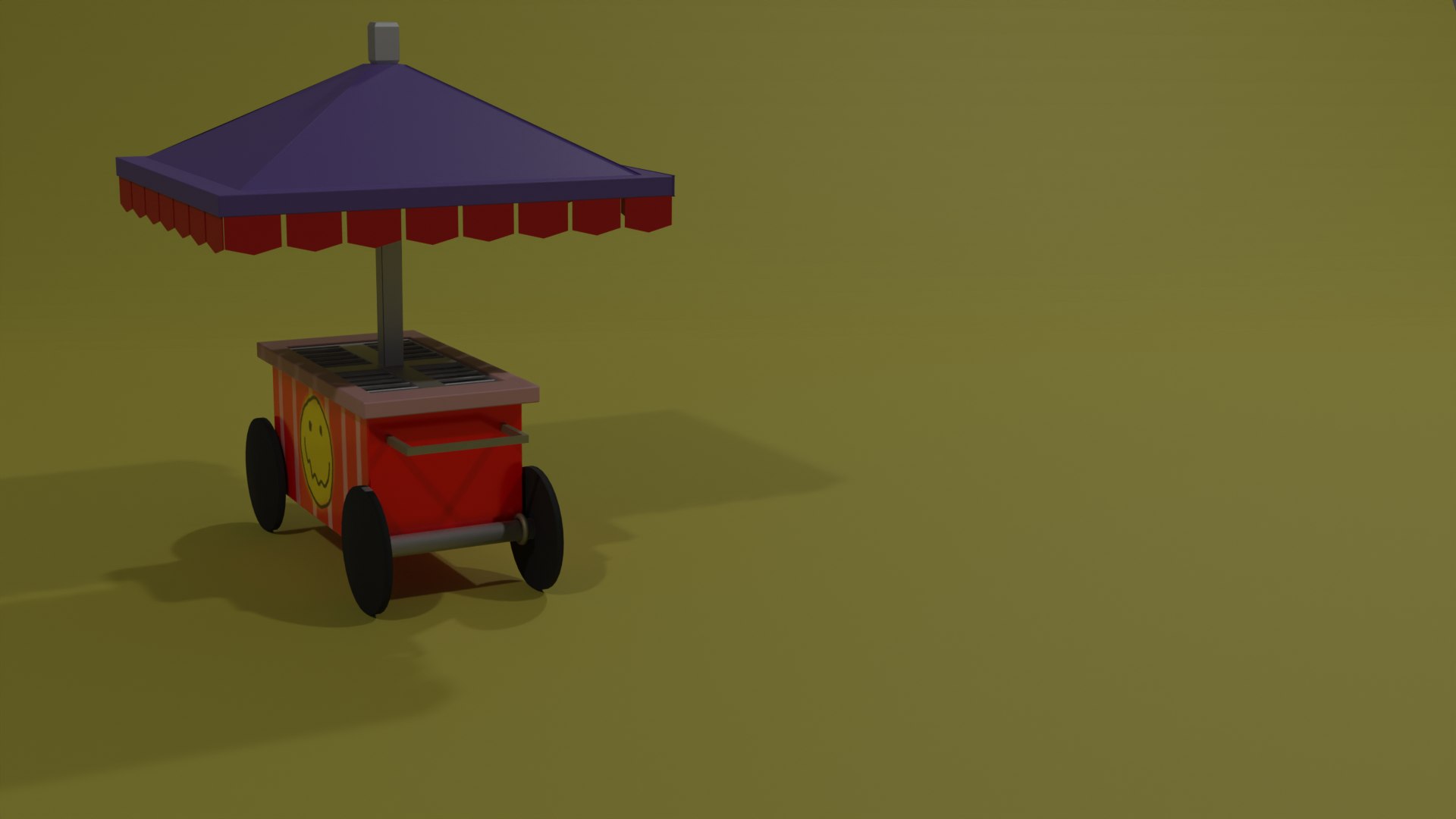 Low Poly Food Cart 3D Model - TurboSquid 1959676