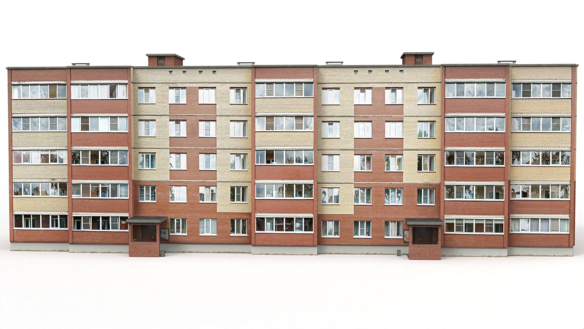 3D Five-storey Residential Building - TurboSquid 2027979