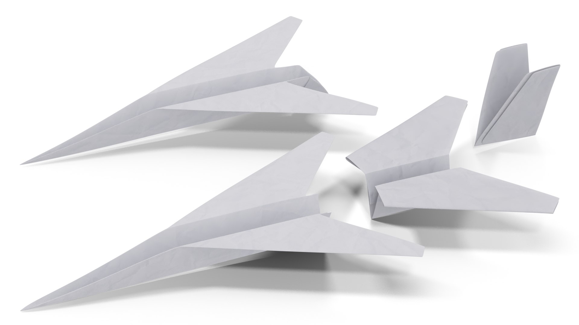 3D Model Origami Paper Airplane - TurboSquid 2292225