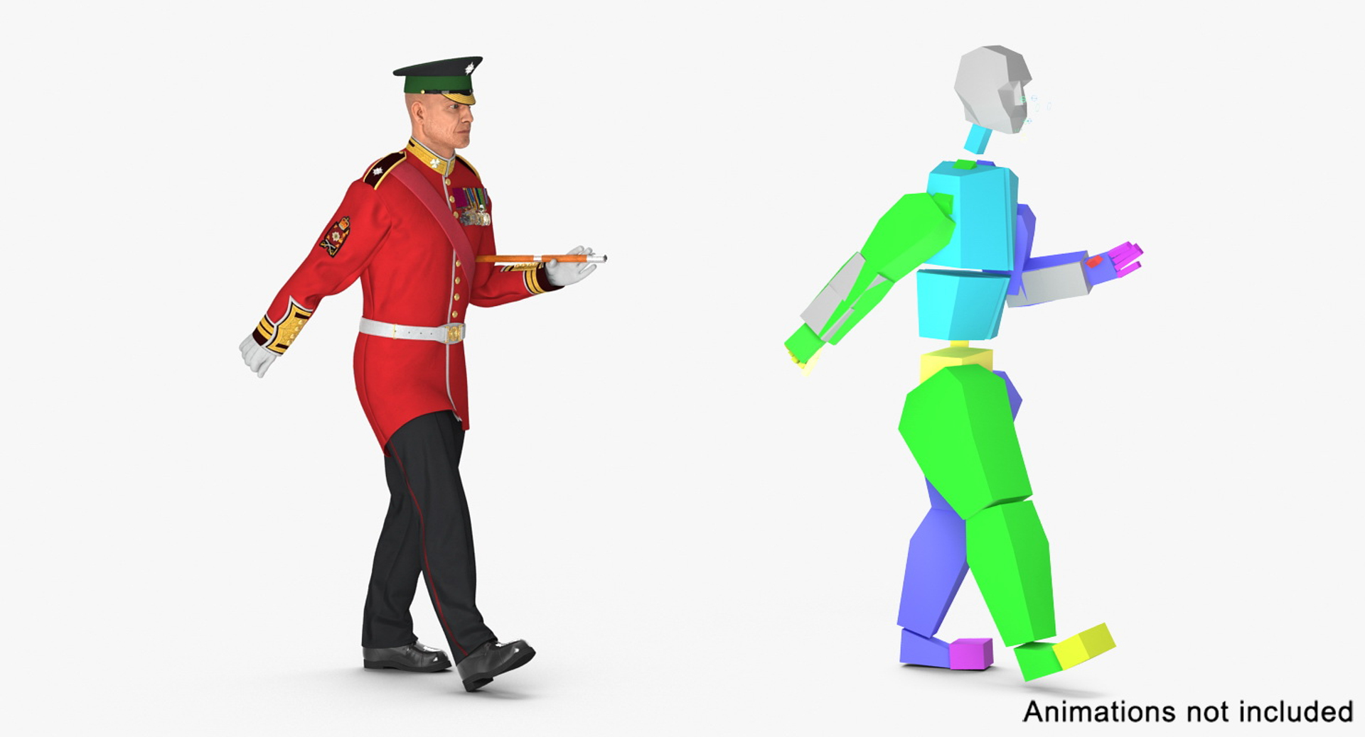 3d Model Irish Guard Sergeant Rigged