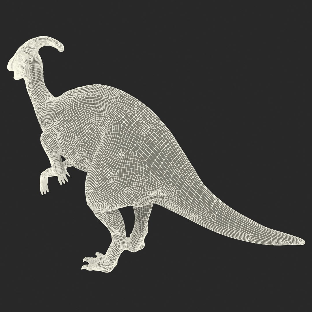 3d model parasaurolophus rigged