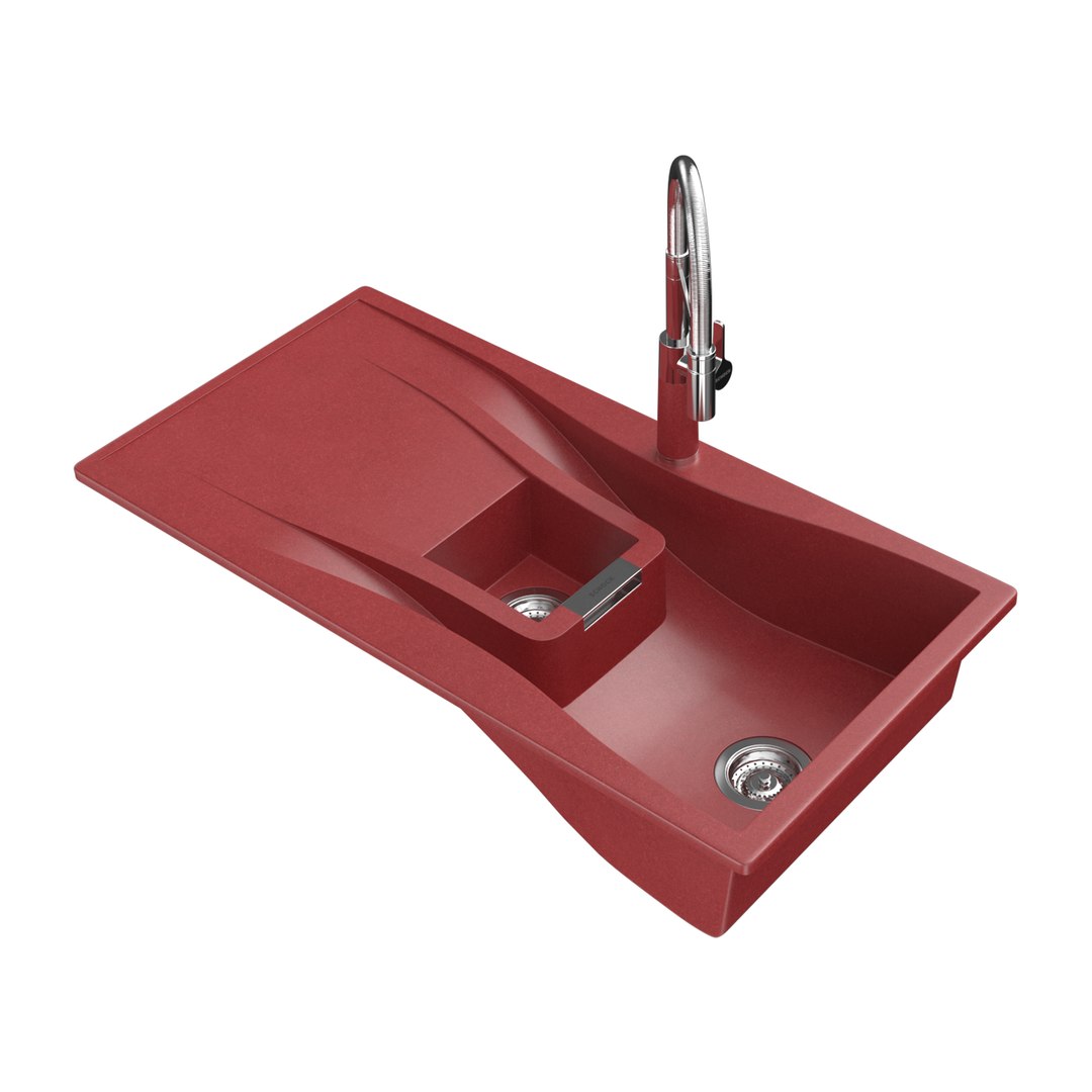 Sink Schock Waterfall D-150 with SC-55 Faucet 3D model - TurboSquid 2174735