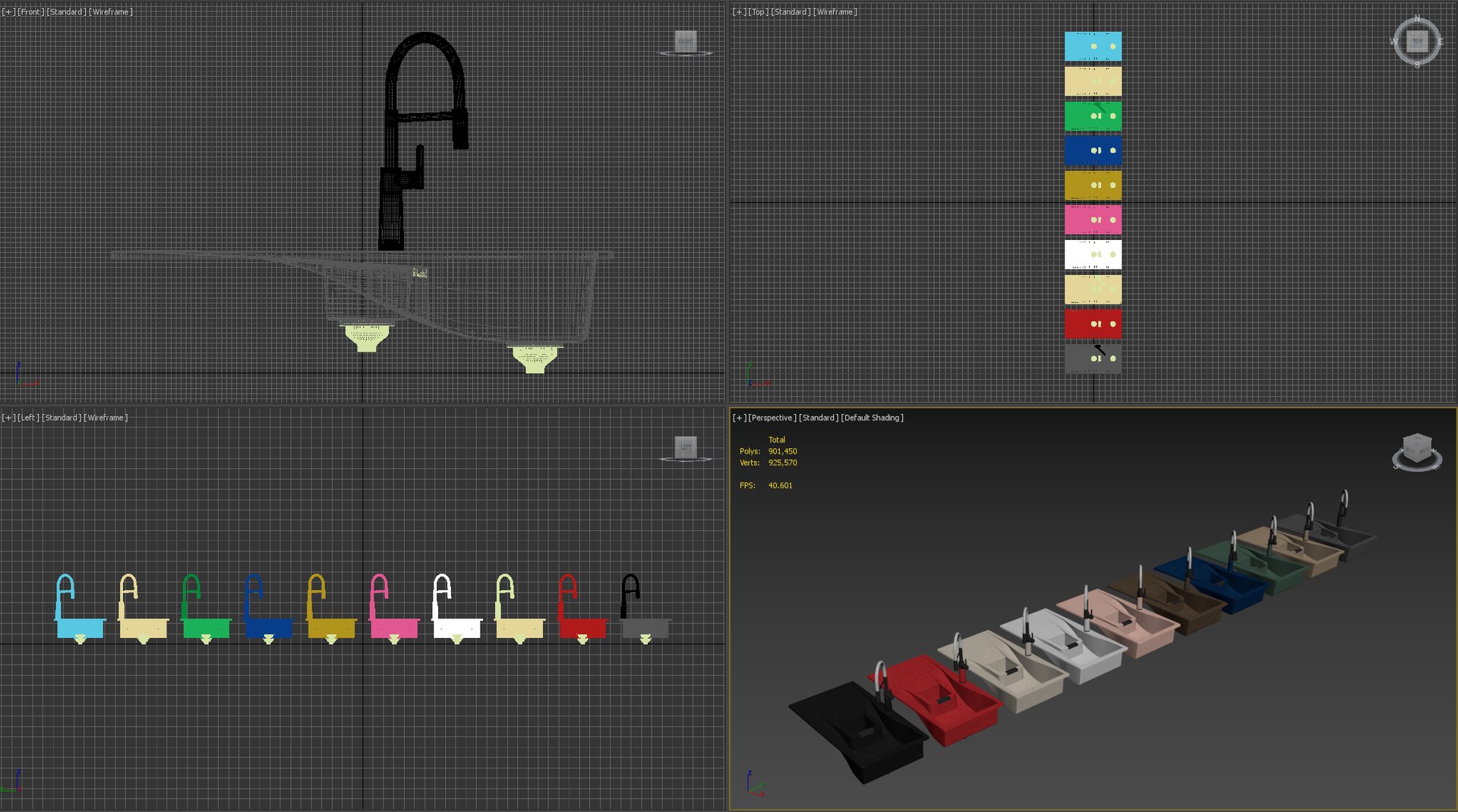 Sink Schock Waterfall D-150 with SC-55 Faucet 3D model - TurboSquid 2174735