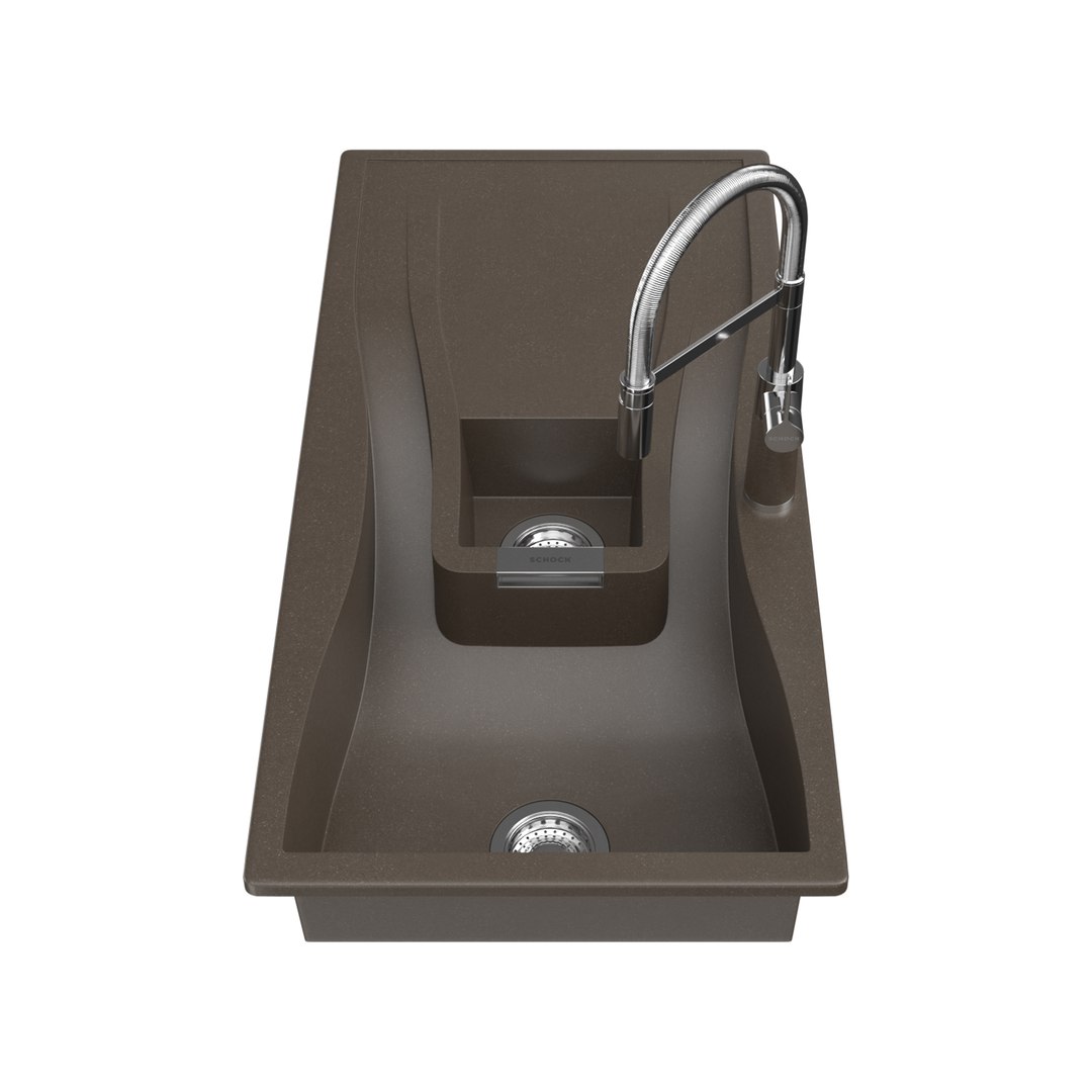 Sink Schock Waterfall D-150 with SC-55 Faucet 3D model - TurboSquid 2174735