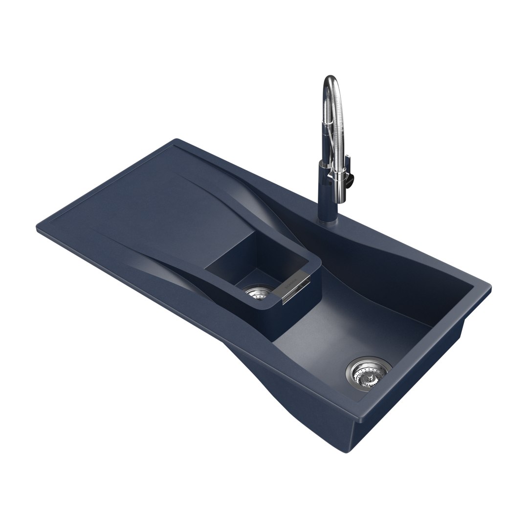 Sink Schock Waterfall D-150 with SC-55 Faucet 3D model - TurboSquid 2174735
