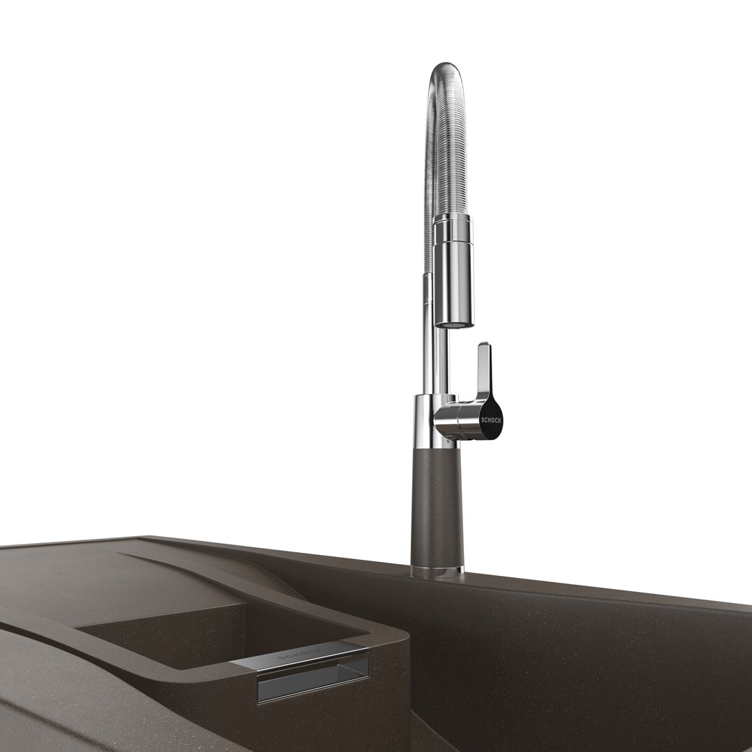 Sink Schock Waterfall D-150 with SC-55 Faucet 3D model - TurboSquid 2174735