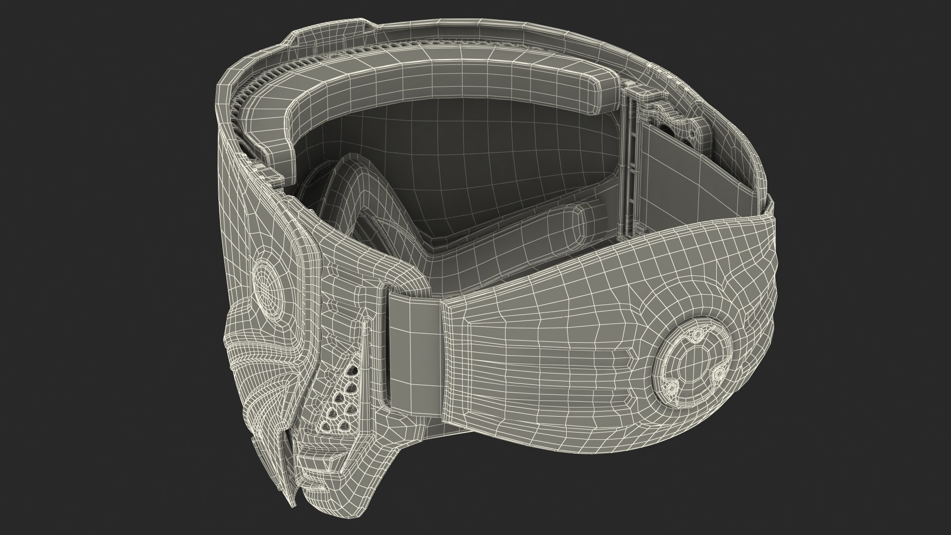 Airsoft Full Face Mask Black model - TurboSquid 1861438