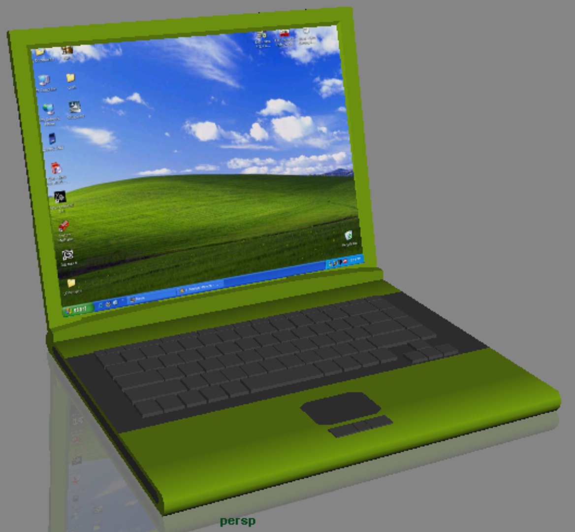 3d model laptop machine