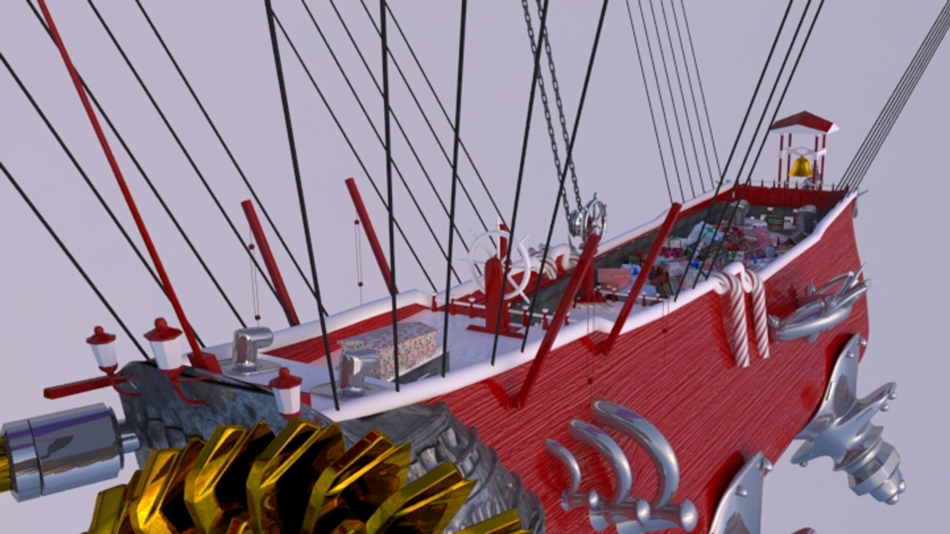 Santa claus ship model - TurboSquid 1356418