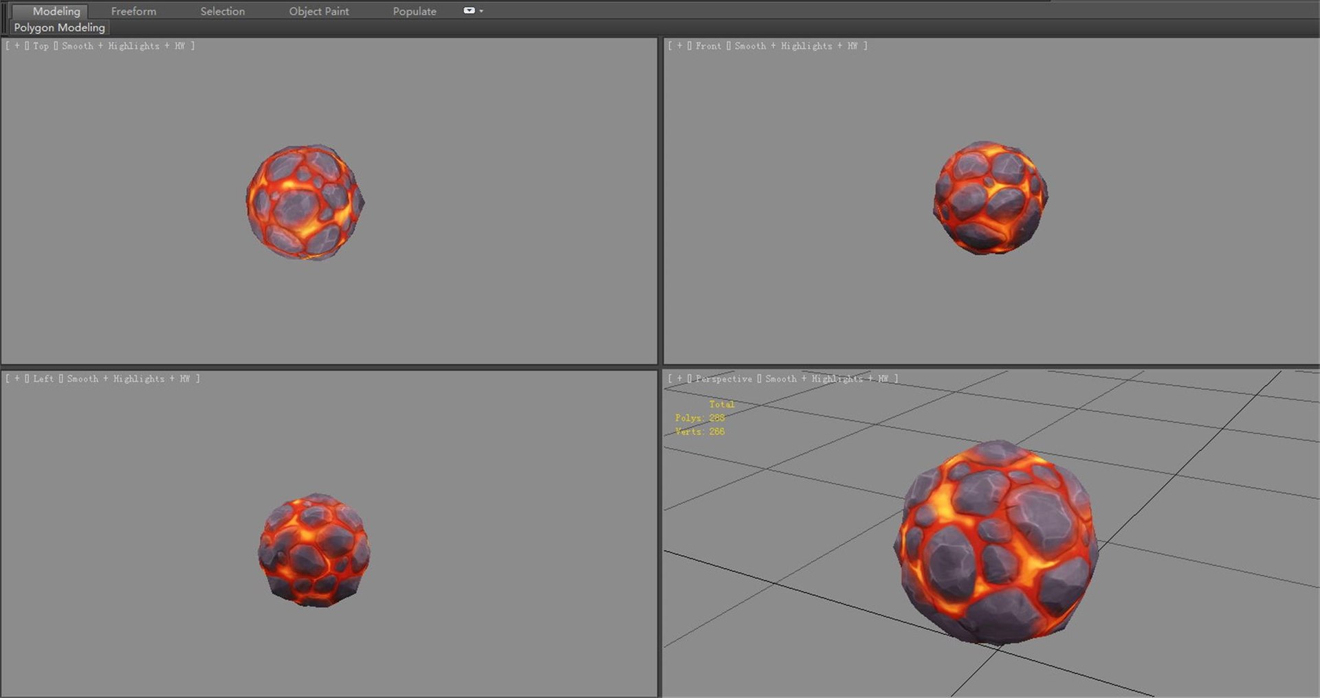 3D Fireball - Skill - Burning Stone - Magma Stone - Molten Rock ...