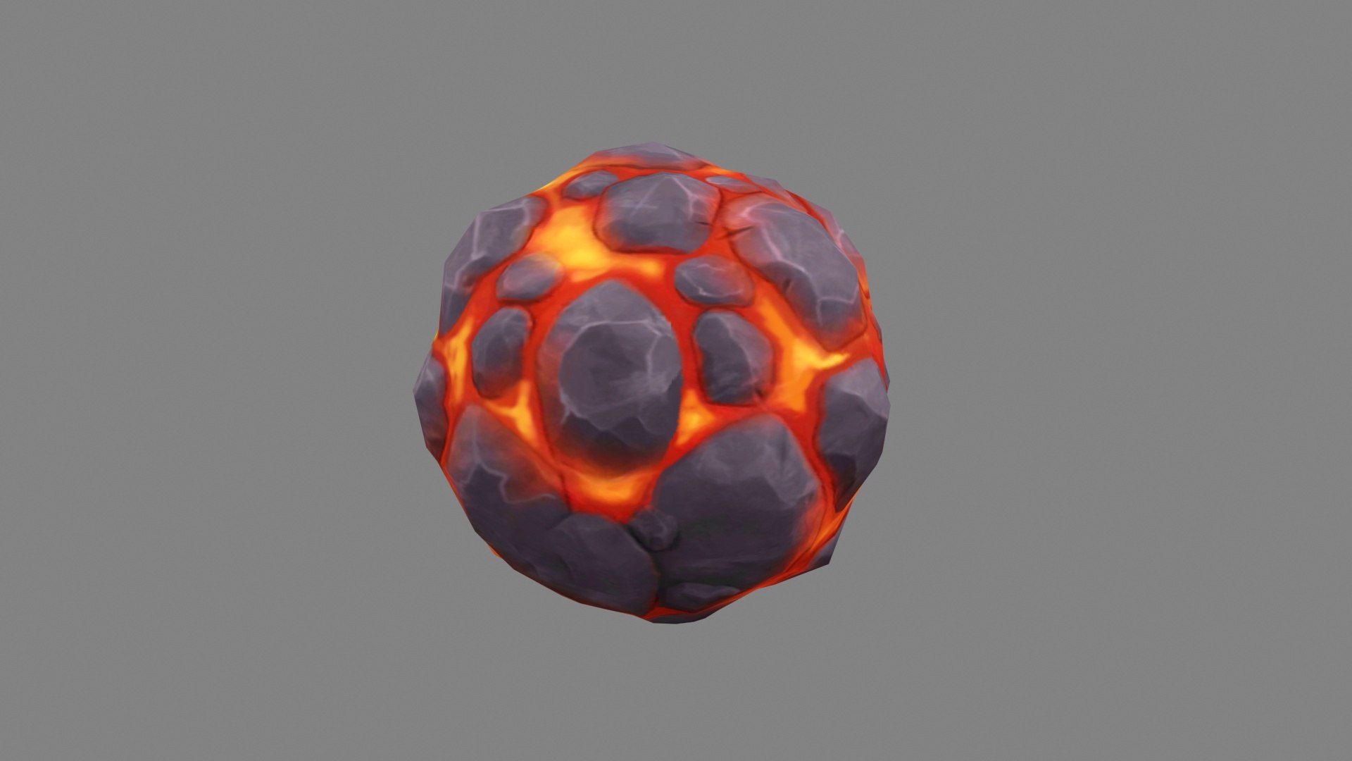 3D Fireball - Skill - Burning Stone - Magma Stone - Molten Rock ...
