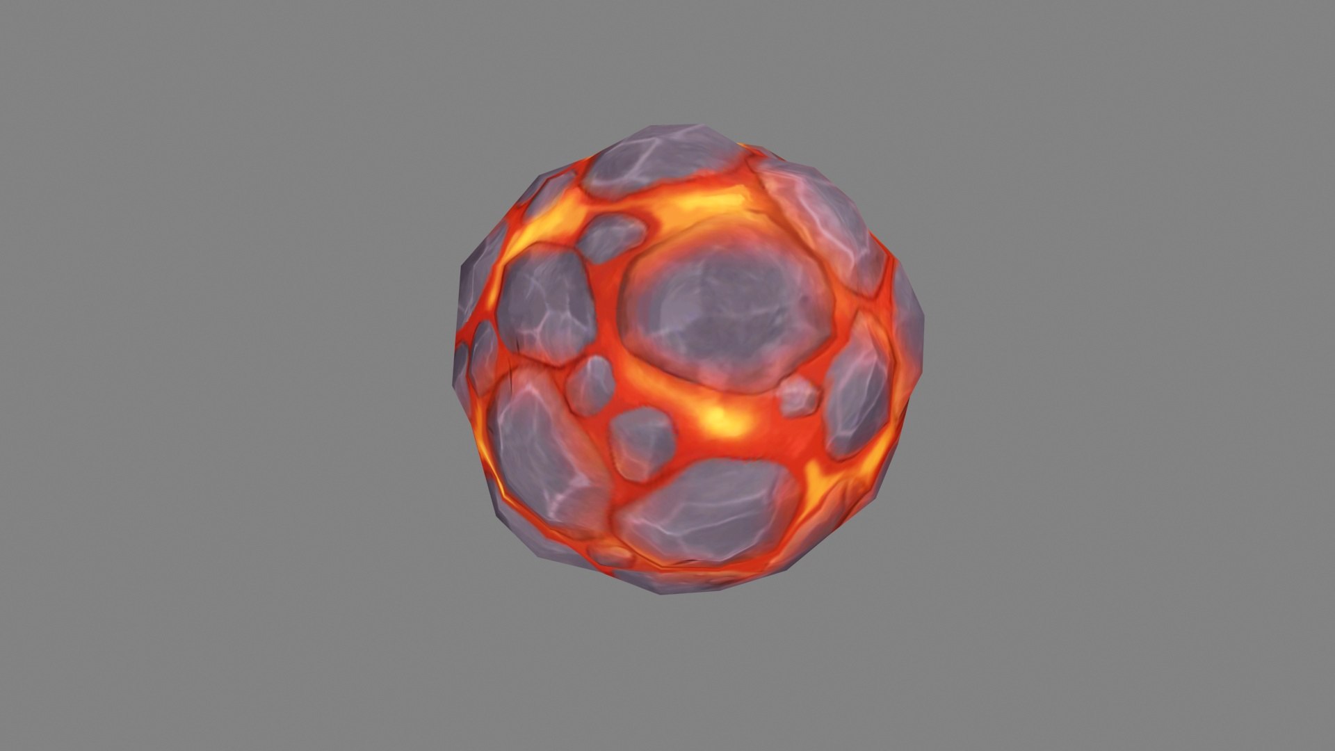 3D Fireball - Skill - Burning Stone - Magma Stone - Molten Rock ...