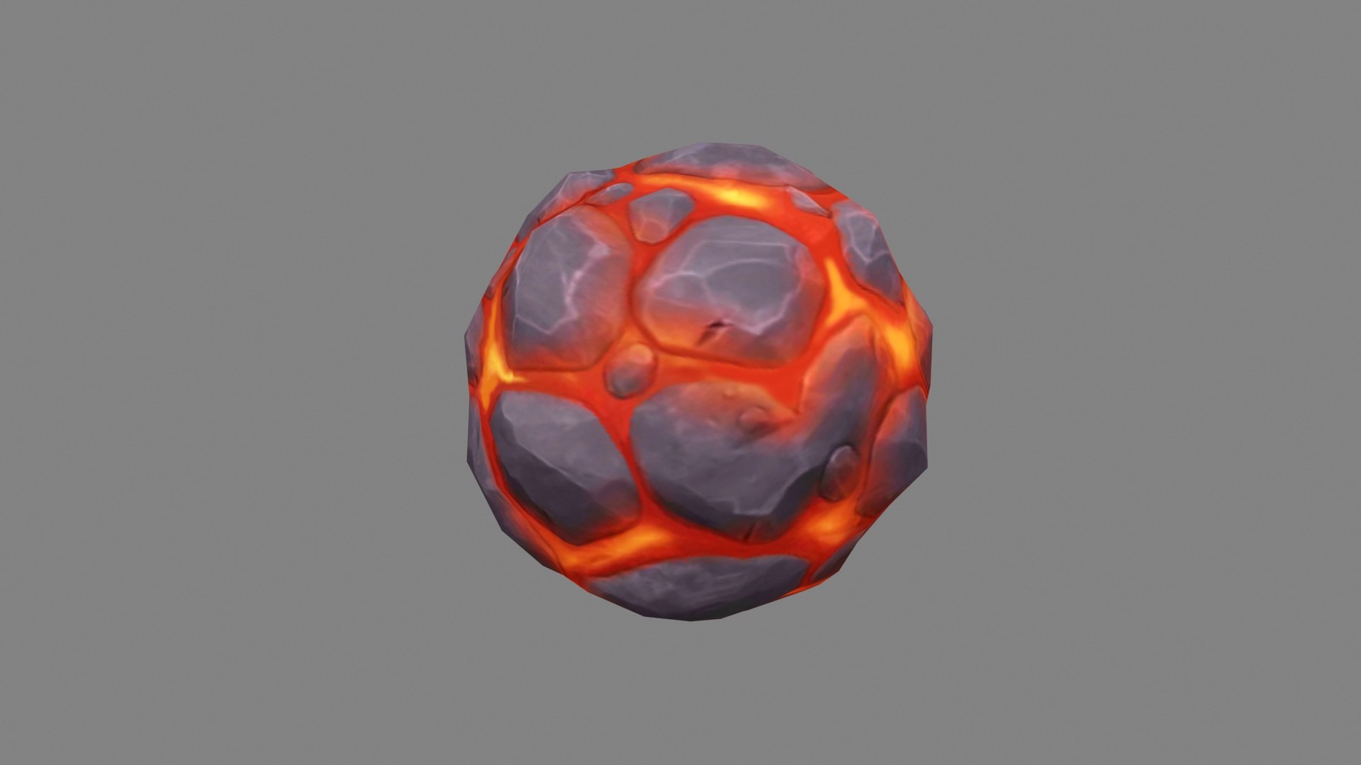 3D Fireball - Skill - Burning Stone - Magma Stone - Molten Rock ...