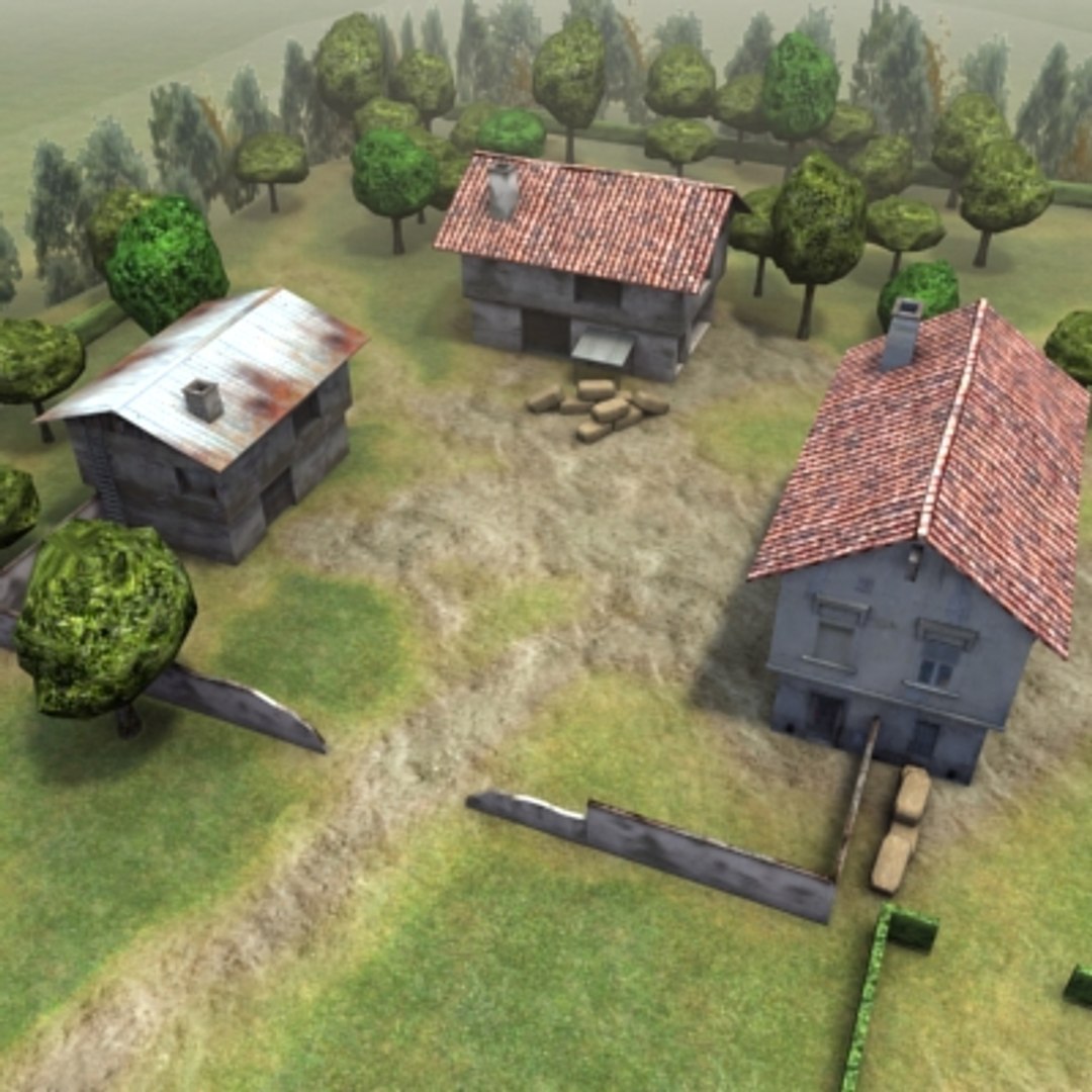 farm games architecture 3d model