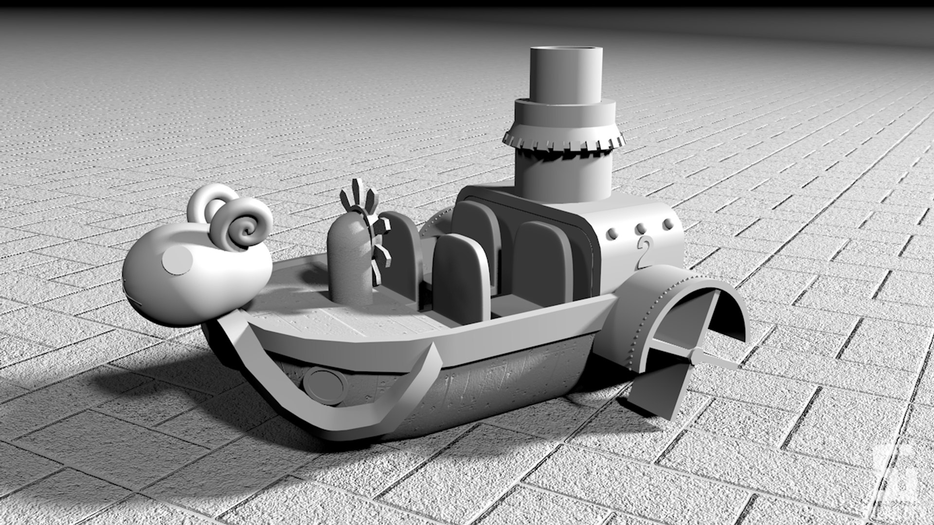 Modeled Mini Merry 2 3d 3ds