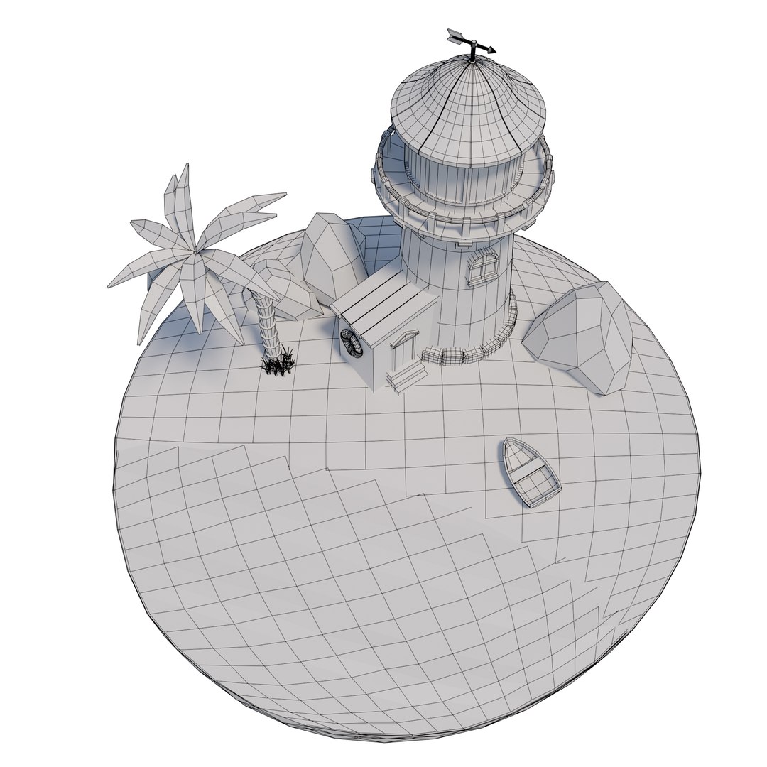 Low Poly Cartoon Light house 3D - TurboSquid 2144191
