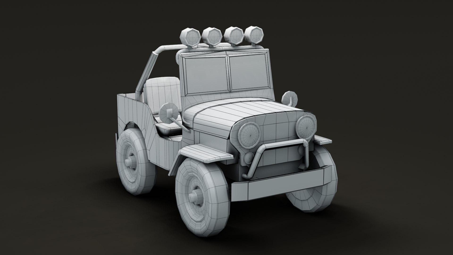Cartoon Jeep 3D Model - TurboSquid 1702193