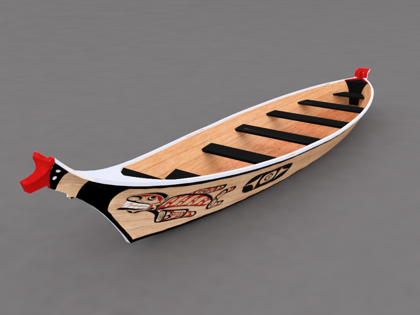 Makah Style Canoe Salish 3D - TurboSquid 1333404