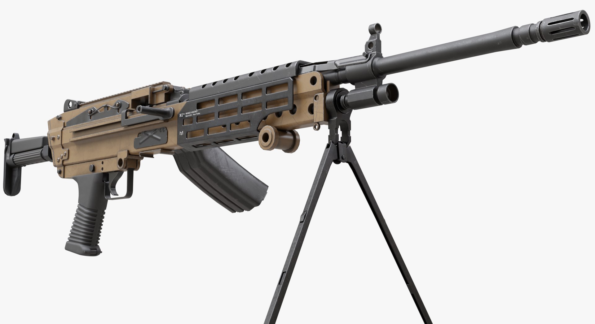 M249 - Light Machine Gun - Special Forces - Game Ready - VR 3D Model ...