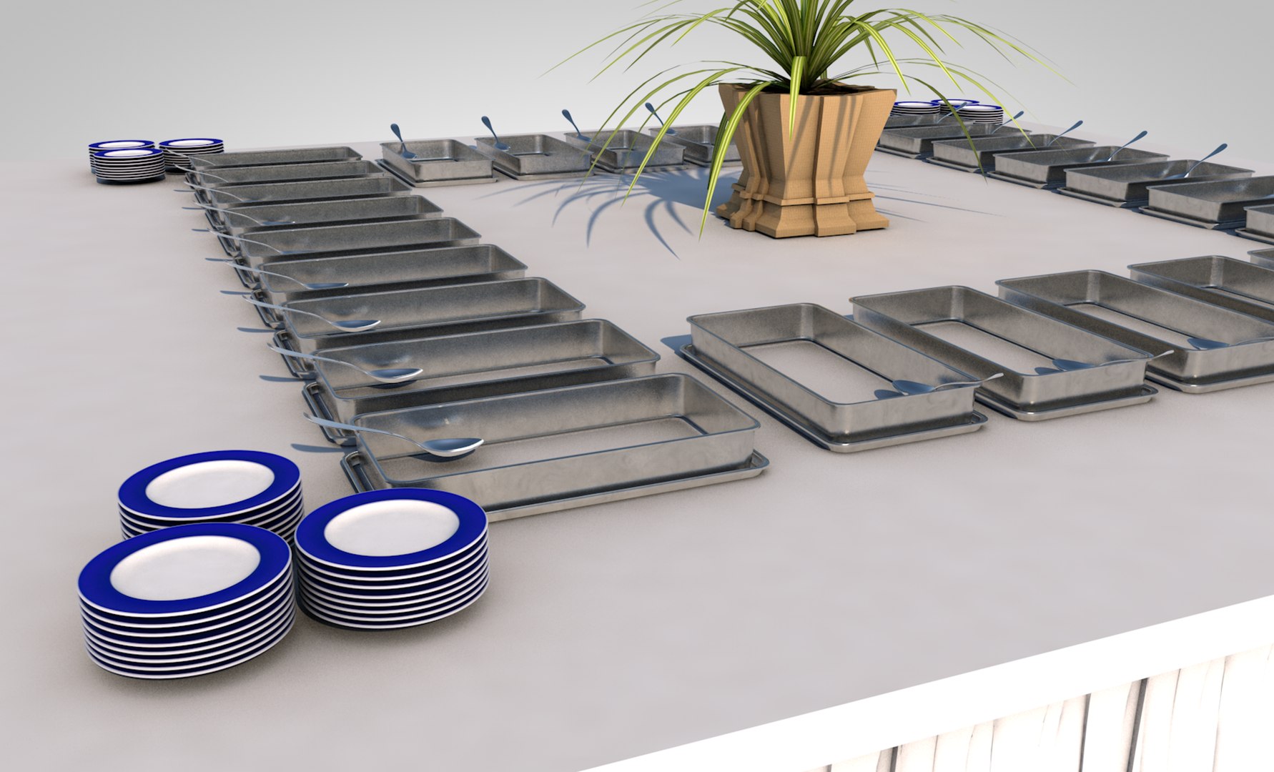 3D Buffet Foot Banquet - TurboSquid 1383889