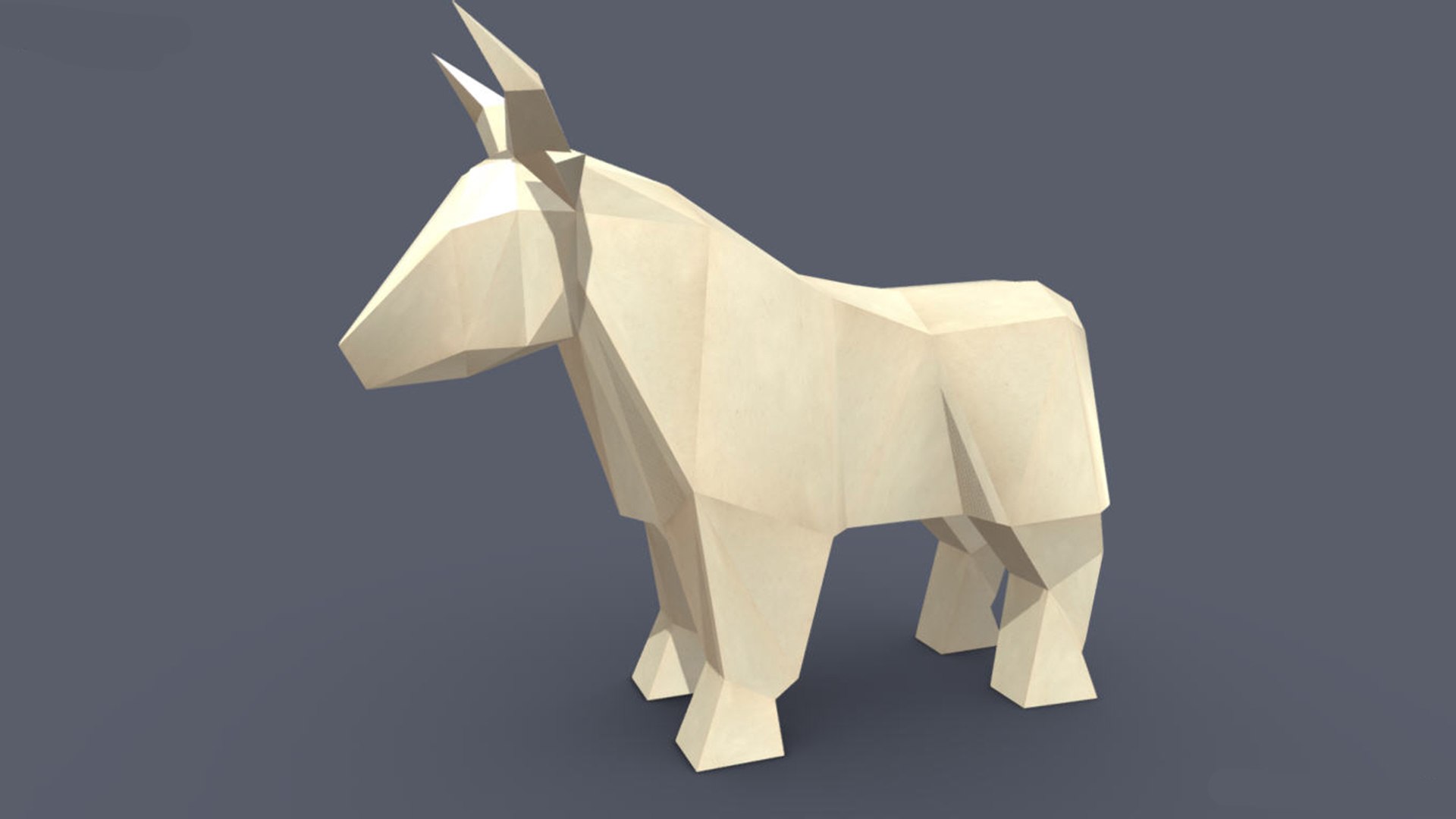 3D Paper Bull low poly - TurboSquid 2134410