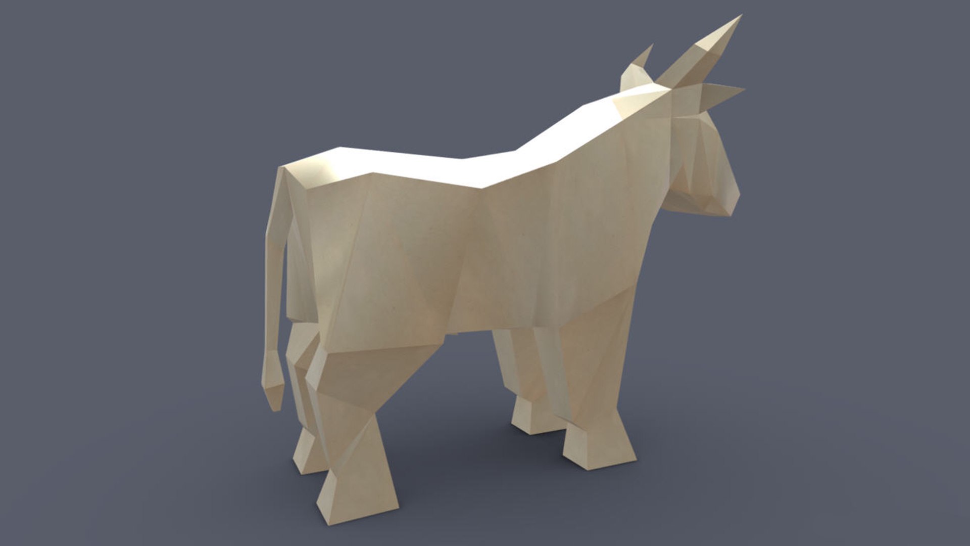 3D Paper Bull low poly - TurboSquid 2134410
