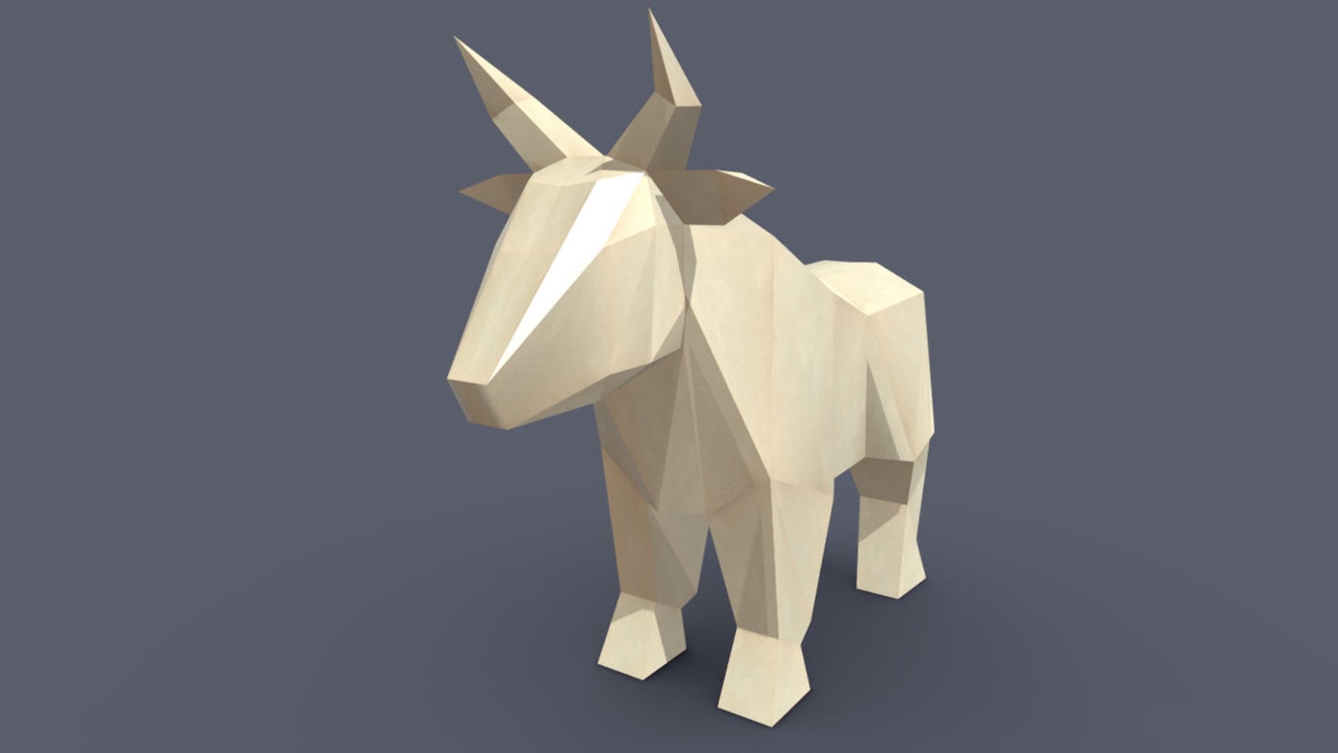 3D Paper Bull low poly - TurboSquid 2134410
