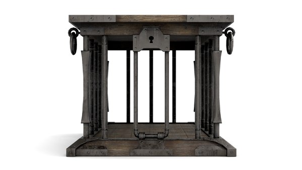 Ancient wooden cage model - TurboSquid 1683060