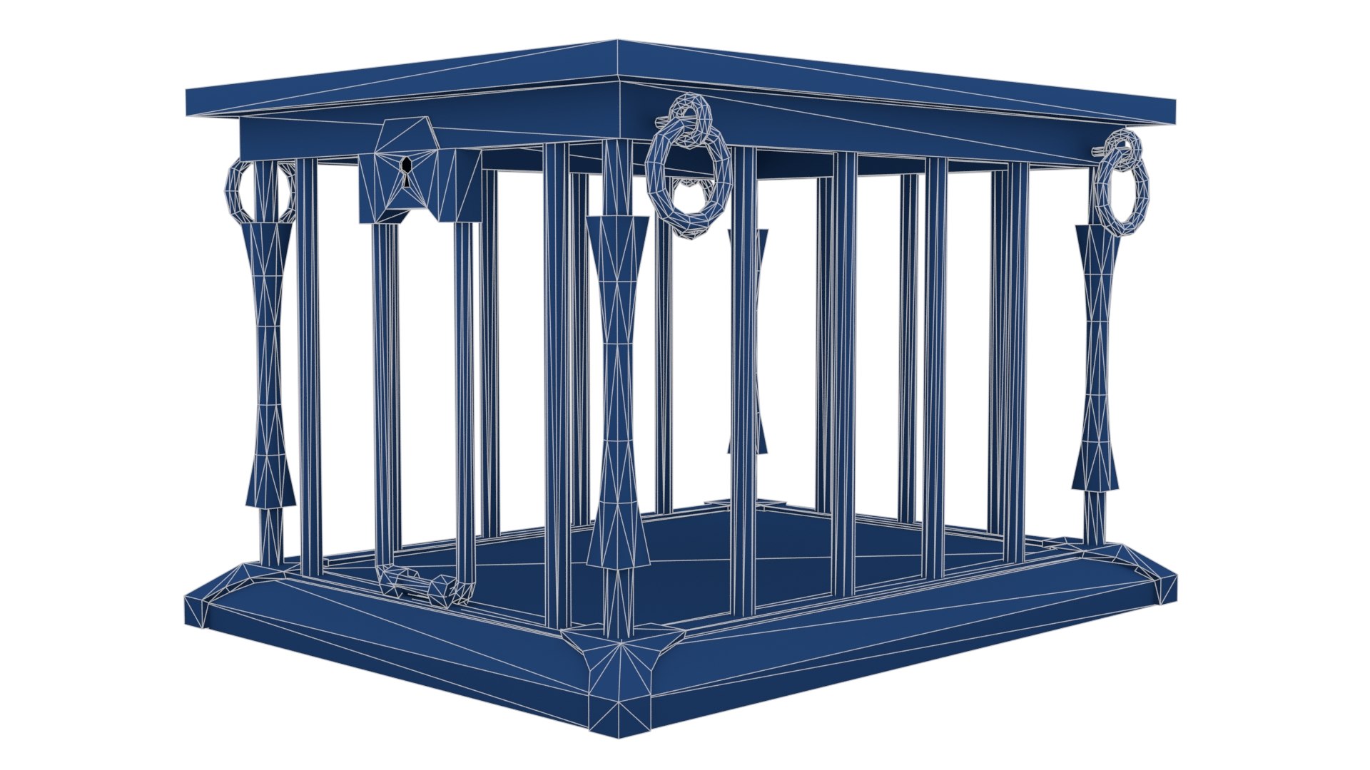 Ancient wooden cage model - TurboSquid 1683060