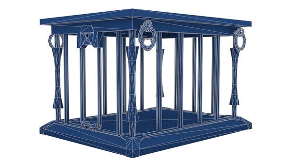 Ancient wooden cage model - TurboSquid 1683060