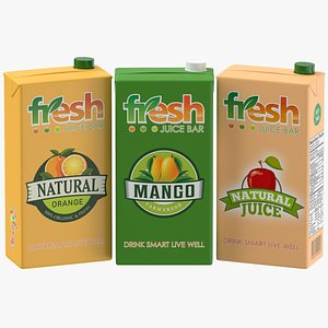 3d orange juice carton model