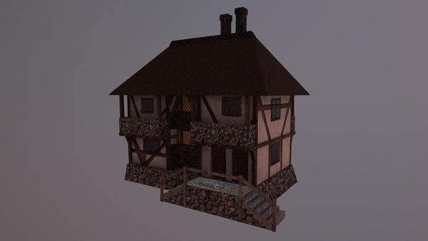 Low Poly Medieval House 3D model - TurboSquid 1734111
