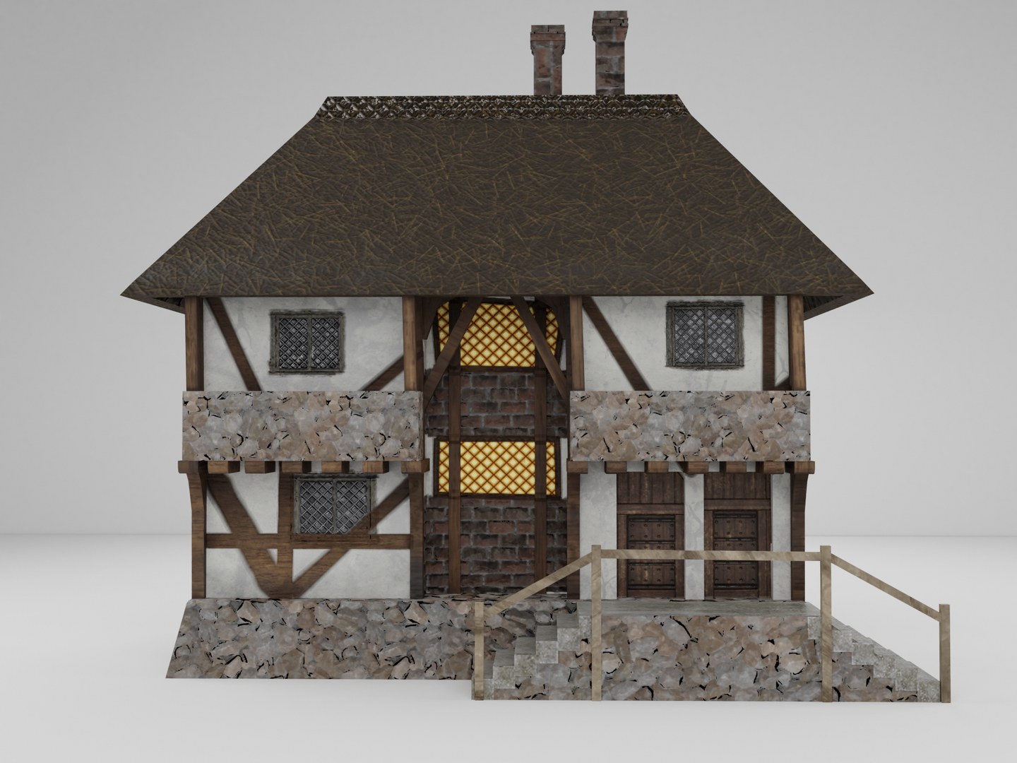Low Poly Medieval House 3D model - TurboSquid 1734111