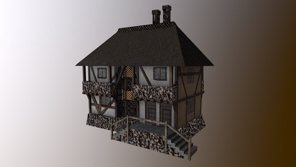 Low Poly Medieval House 3D model - TurboSquid 1734111
