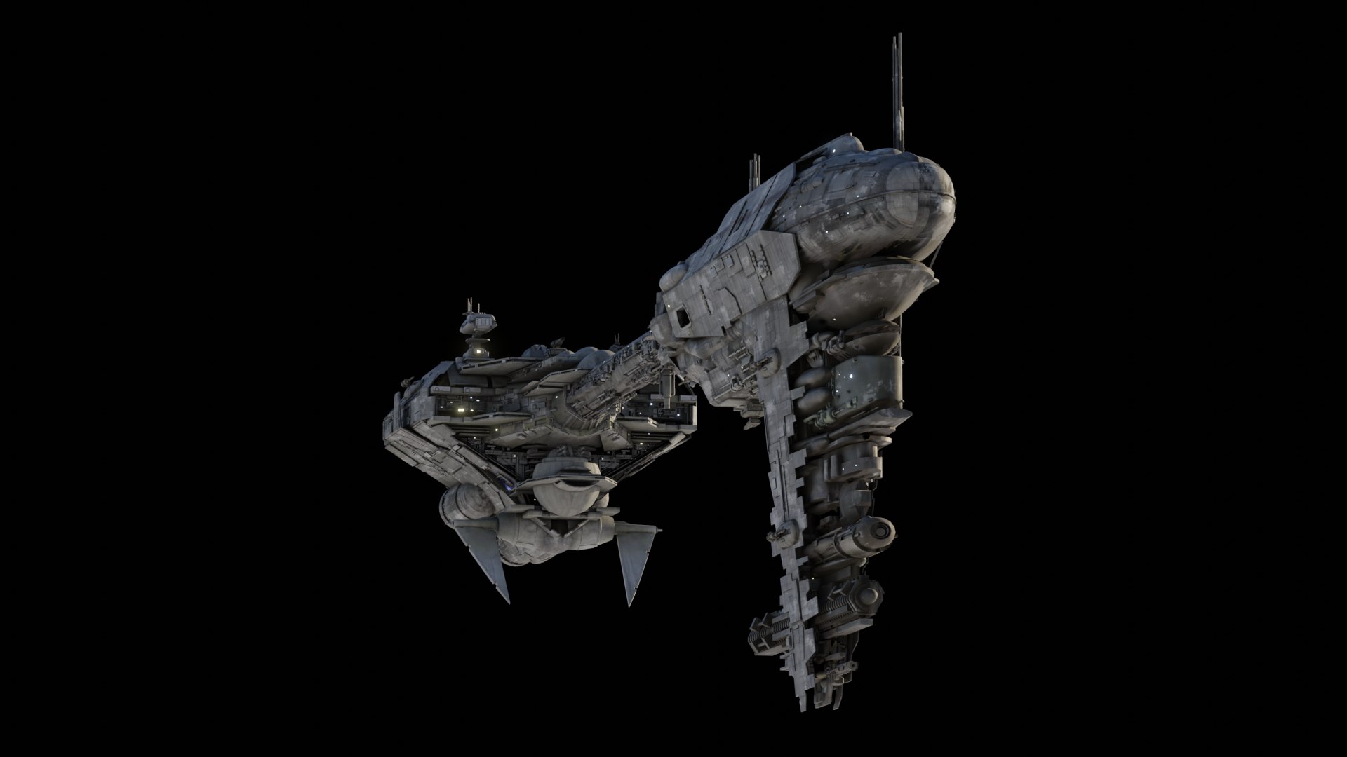 3D Star Wars EF76 Nebulon B Escort Frigate model - TurboSquid 2135479