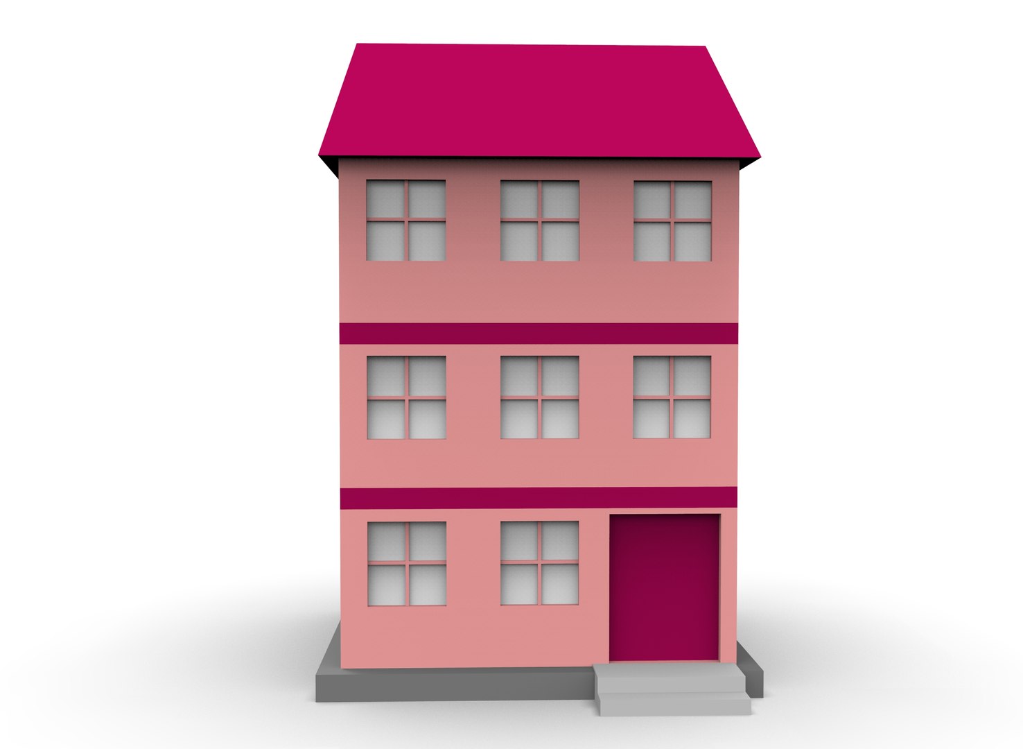 Set of cartoon buildings 3D - TurboSquid 1728541