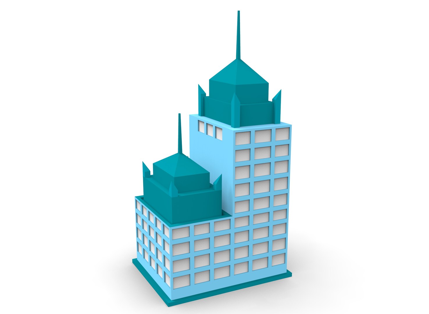 Set of cartoon buildings 3D - TurboSquid 1728541